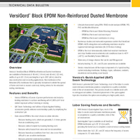 VersiGard Black EPDM NonReinforced Dusted Membrane Technical Data ...