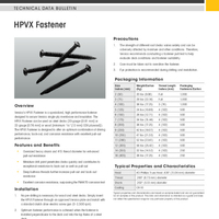 Versico HPVX Fastener Technical Data Bulletin TDB