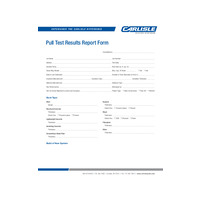 Adhesive Pull Test Report Form