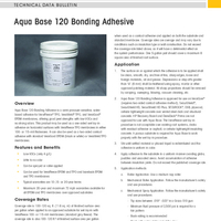 Aqua Base 120 Bonding Adhesive Technical Data Bulletin