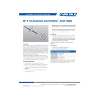 HP-XTRA Fasteners and PIRANHA XTRA Plates Product Data Sheet PDS