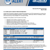 Carlisle SynTec Systems Announces New Sure-Flex PVC Accessories