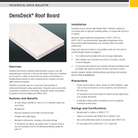 DensDeck Roof Board Technical Data Bulletin TDB