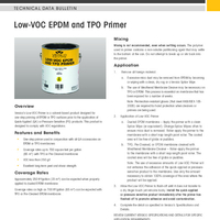 LowVOC EPDM and TPO Primer Technical Data Bulletin TDB
