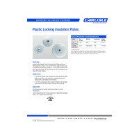 Plastic Locking Insulation Plate Product Data Sheet