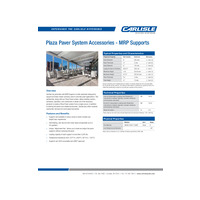 Plaza Paver System Accessories MRP Supports Product Data Sheet PDS