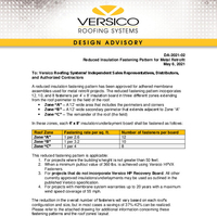 Design Advisory Reduced Insulation Fastening Pattern for Metal Retrofit