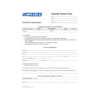 CAV-GRIP III Canister Return Form