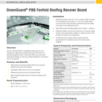 GreenGuard PB6 Fanfold Recover Board Technical Data Bulletin TDB