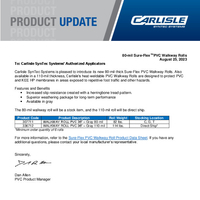 Carlisle SynTec Systems Introduces 80-mil Sure-Flex PVC Walkway Rolls
