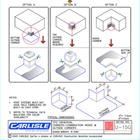 U-15G Universal Corners - Combination Inside and Outside Corners