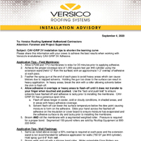 CAV-GRIP 3V AdhesivePrimer Installation Advisory