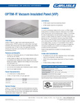 OPTIMR Vacuum Insulated Panels VIP Product Data Sheet