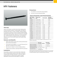 Versico HPV Fasteners Technical Data Bulletin TDB