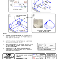 TPC151 PreMolded Inside Corner Flashing