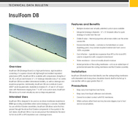 InsulFoam DB Drainage Board Technical Data Bulletin TDB