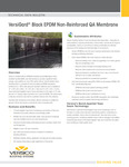 VersiGard Black EPDM Non-Reinforced QA Membrane Technical Data Bulletin