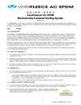 VersiFleece AC EPDM Mechanically Fastened Guide Specification