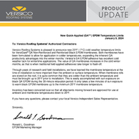 Versico Roofing Systems Announces New QuickApplied QA EPDM Temperature ...