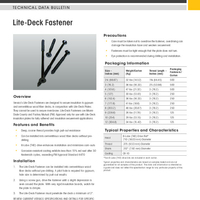 Versico LiteDeck Fastener Technical Data Bulletin TDB