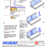 U-12C Coated Metal Wall Flashing