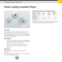 Plastic Locking Insulation Plate Technical Data Bulletin TDB