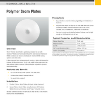 Polymer Seam Plates Technical Data Bulletin TDB